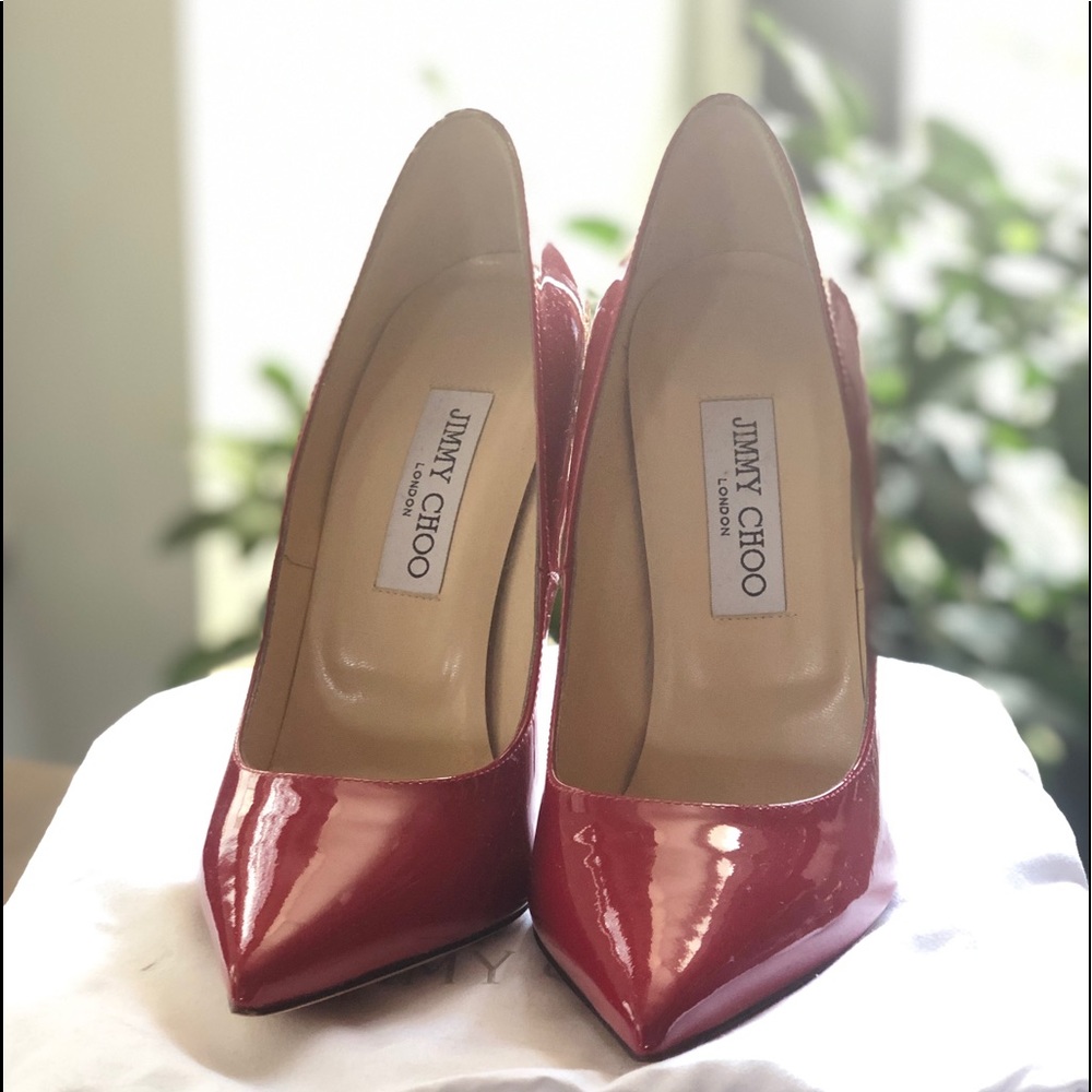 Red Jimmy Choo Anouk 120 Pumps - Gem